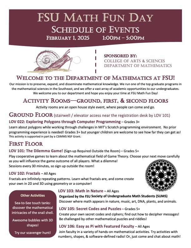 FSU Math Fun Day